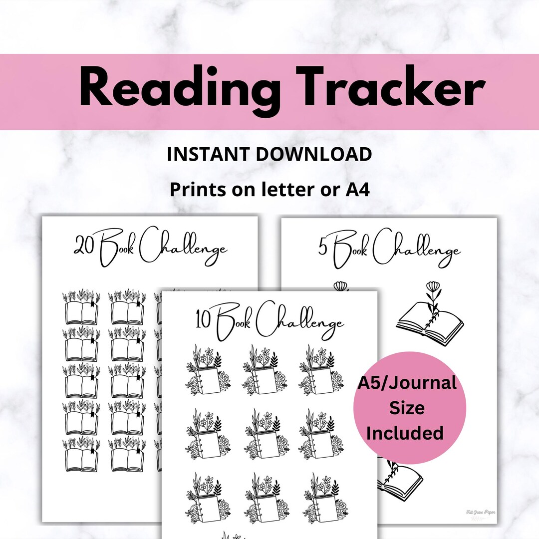 Reading Tracker Printable, Reading Journal Page, Reading Log Printable ...