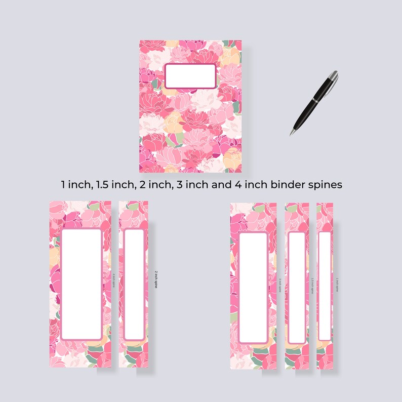 Printable Binder Cover and Spine Labels, Editable Canva Template ...