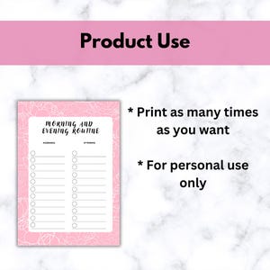 Morning Routine Checklist, Evening Routine Planner, Nighttime to Do ...