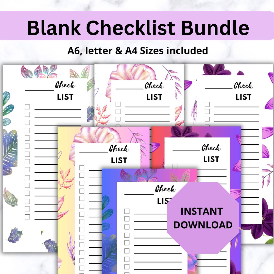 Priority To do liste, A6 blanko Checklist zum Ausdrucken, Einkaufsliste ...