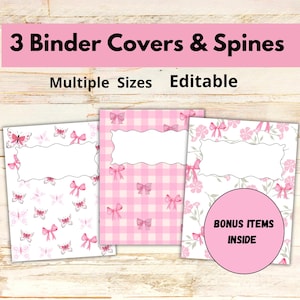 Budget Binder Cover Printable, Pink Floral Butterfly Binder Covers and ...