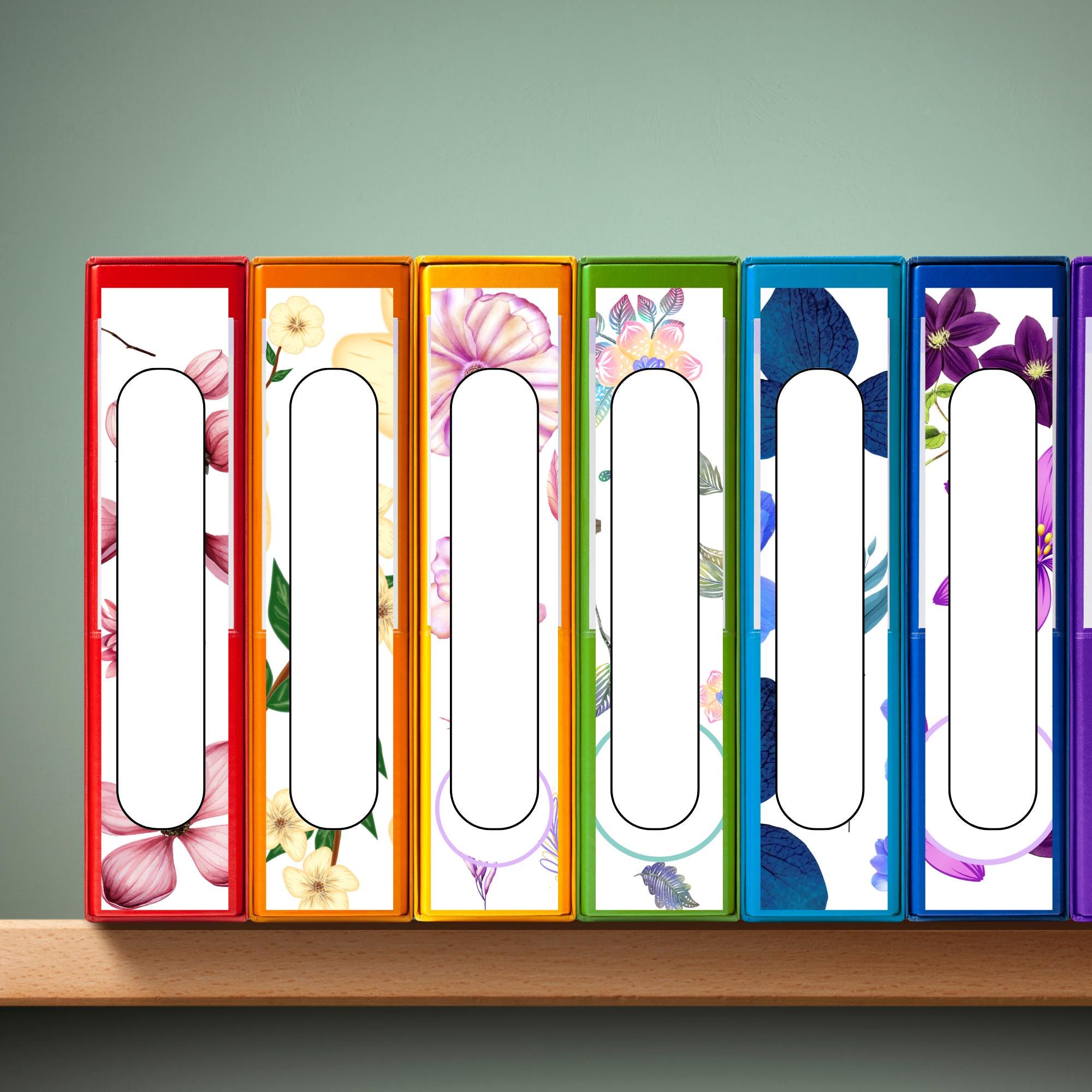 6 Editable Binder Covers Spines Printable PDF, Editable Canva Template ...