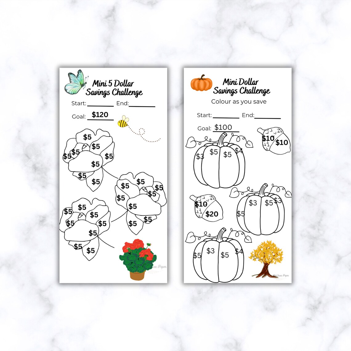 Saving Challenge Bundle, Savings Goal Tracker, Sinking Fund Tracker ...