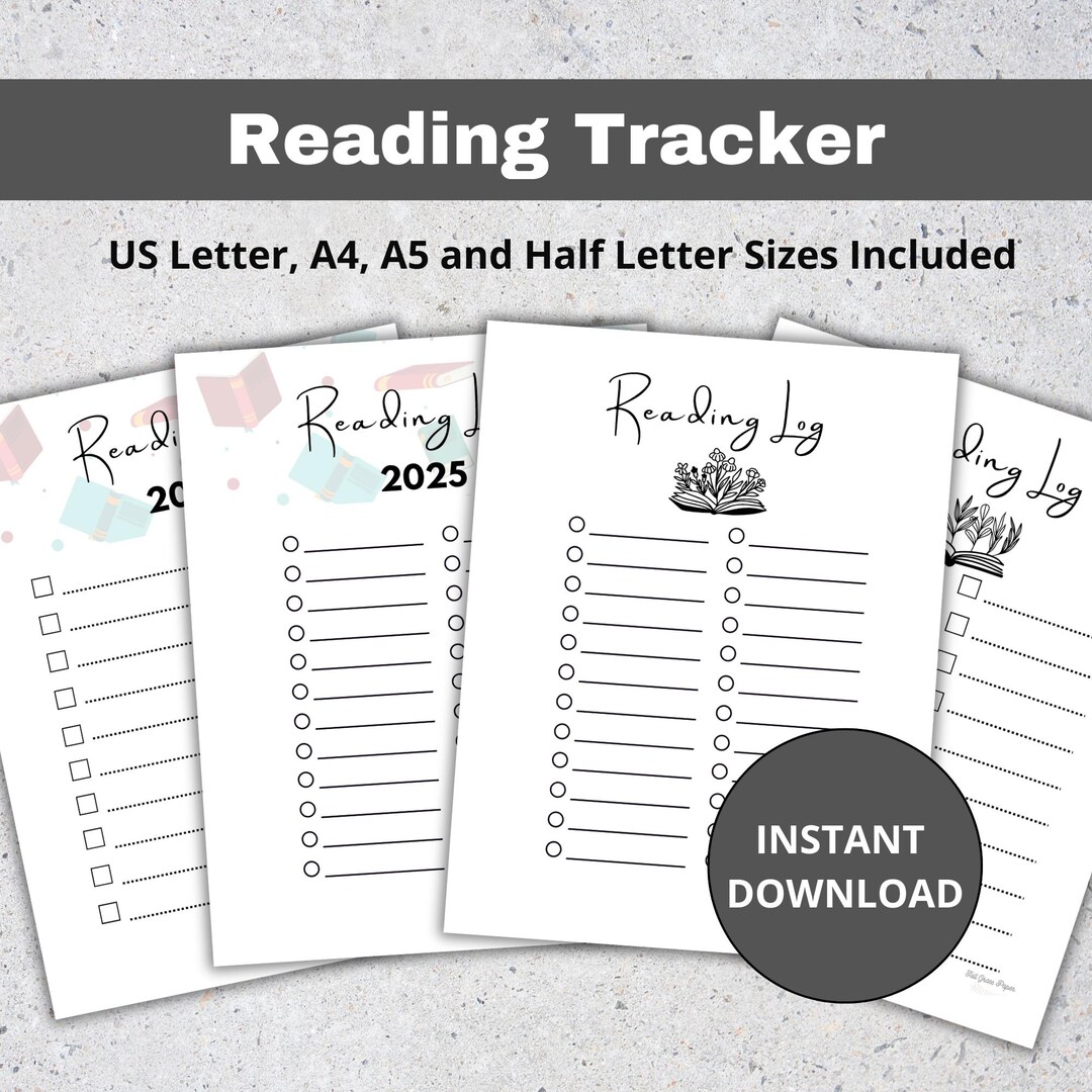 TBR Book Tracker PDF, Printable Journal Page, Reading Challenge Planner ...