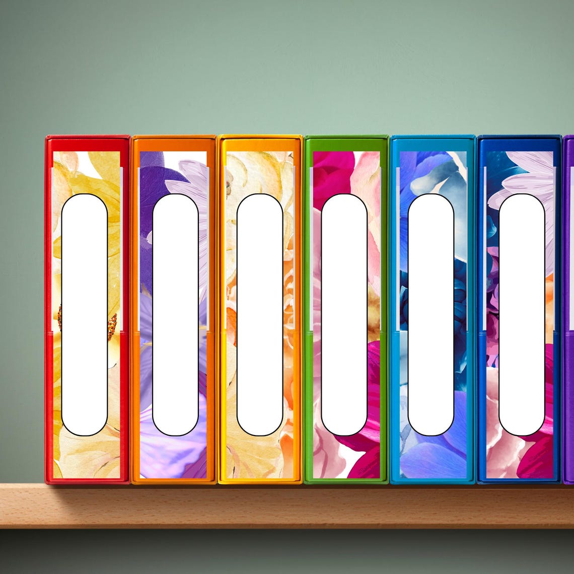 6 Editable Binder Covers and Matching Spines, Canva Template, DIY ...