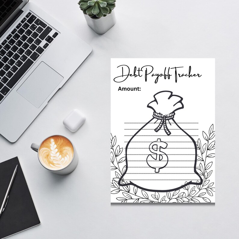 Debt Payoff Tracker Printable Bundle, Color in Debt Tracker, Debt ...
