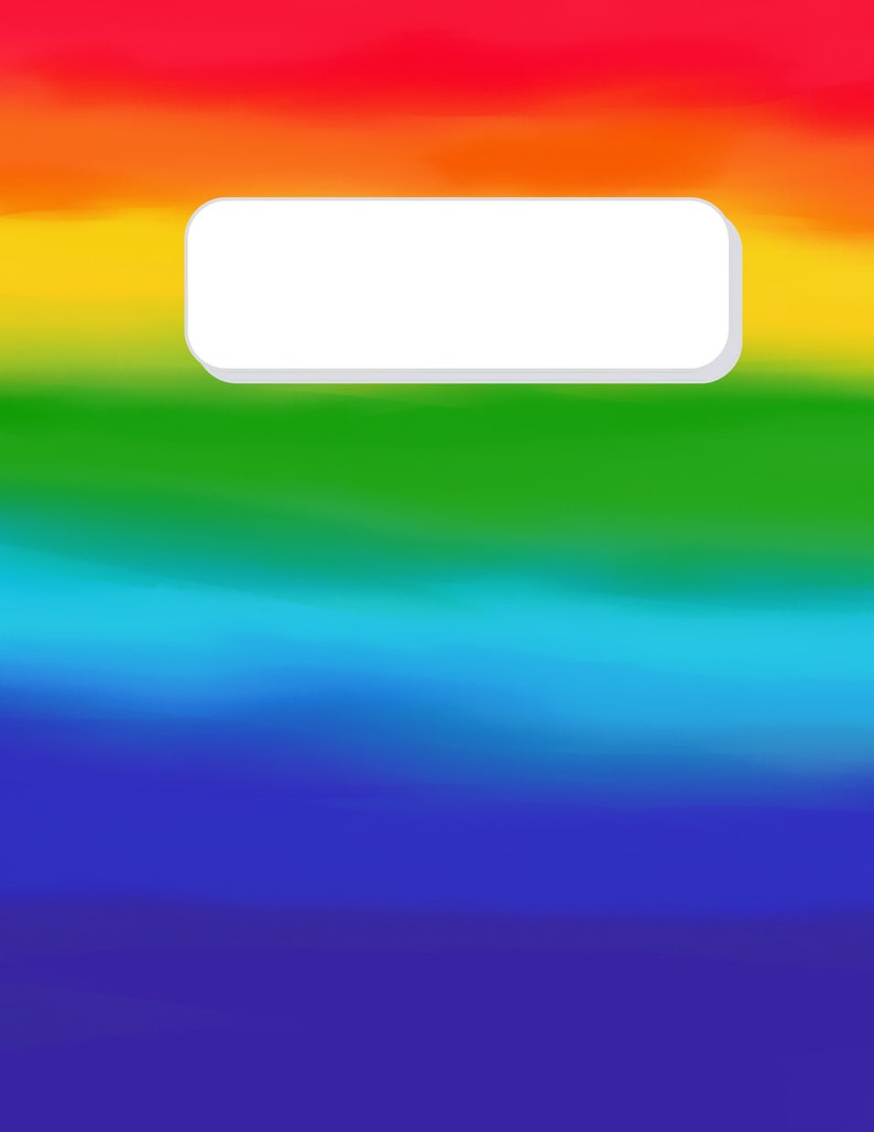 Editable Rainbow Binder Cover Printable Editable Canva - Etsy Canada