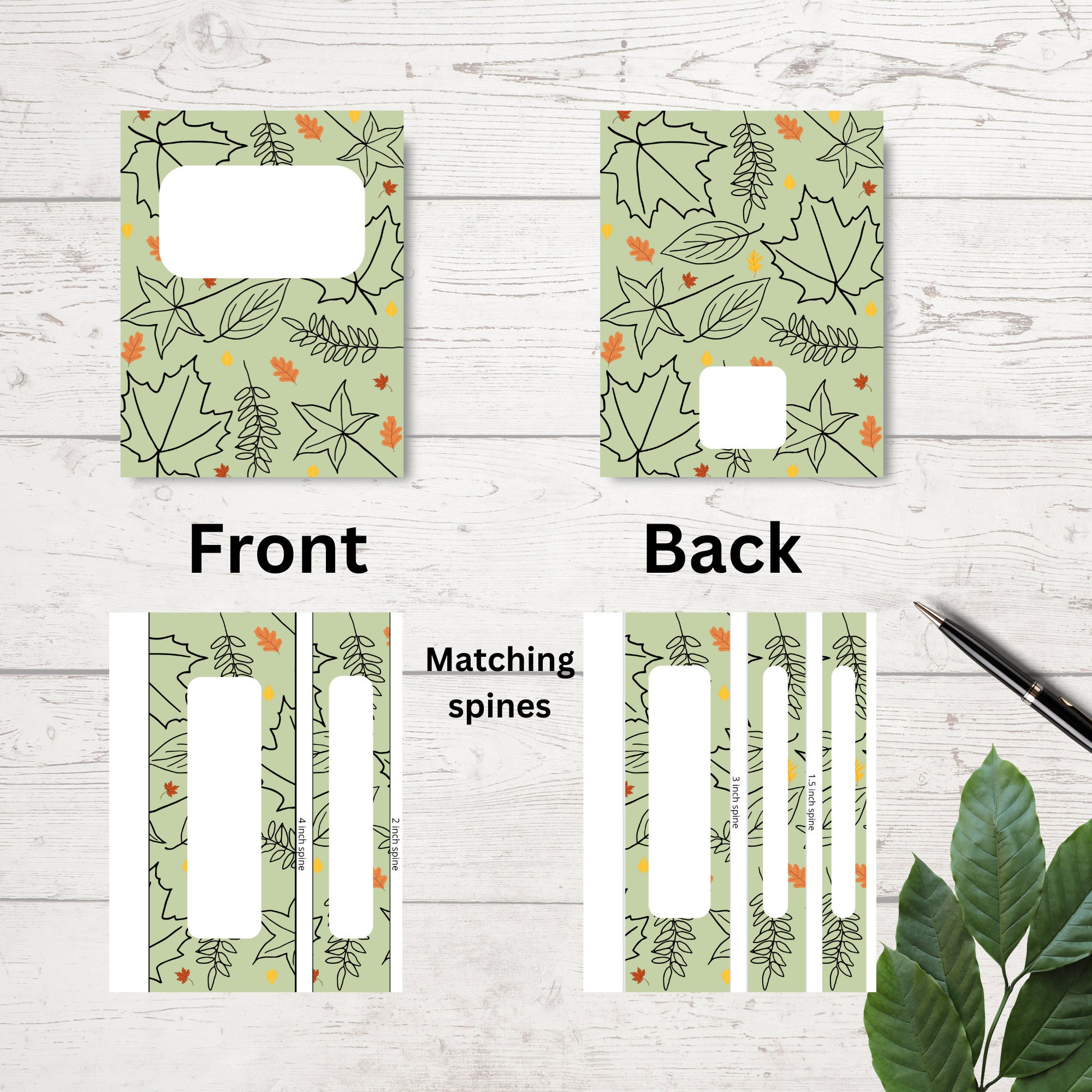 3 Binder Cover Printable, Matching Binder Spines, Editable Canva ...