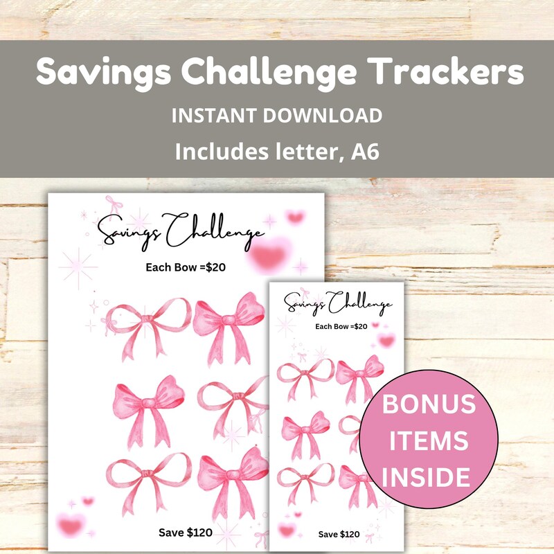 Pink Bow A6 Tracker - Etsy