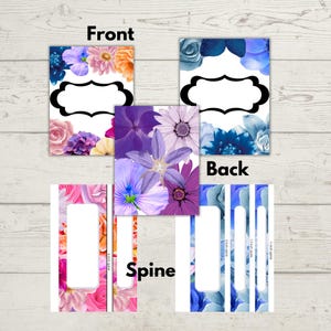 6 Editable Binder Covers and Matching Spines, Canva Template, DIY ...