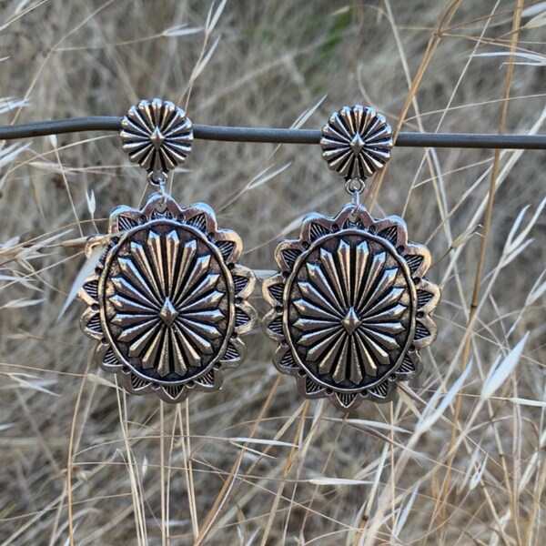 Concho Earrings - Etsy