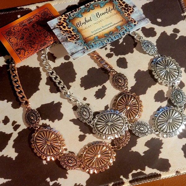 Concho Necklace - Etsy
