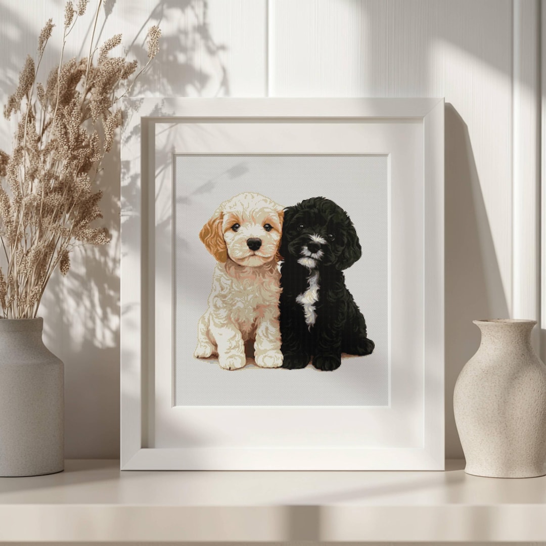 Goldendoodle Puppies Cross Stitch Pattern| PDF Patterns | Digital Files ...