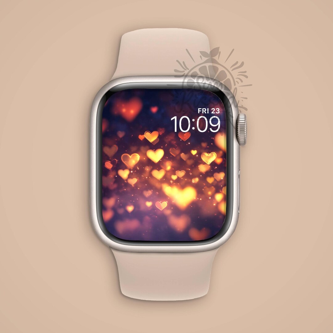 Gold Glitter Sparkle Hearts Valentine Apple Watch Face High Resolution ...