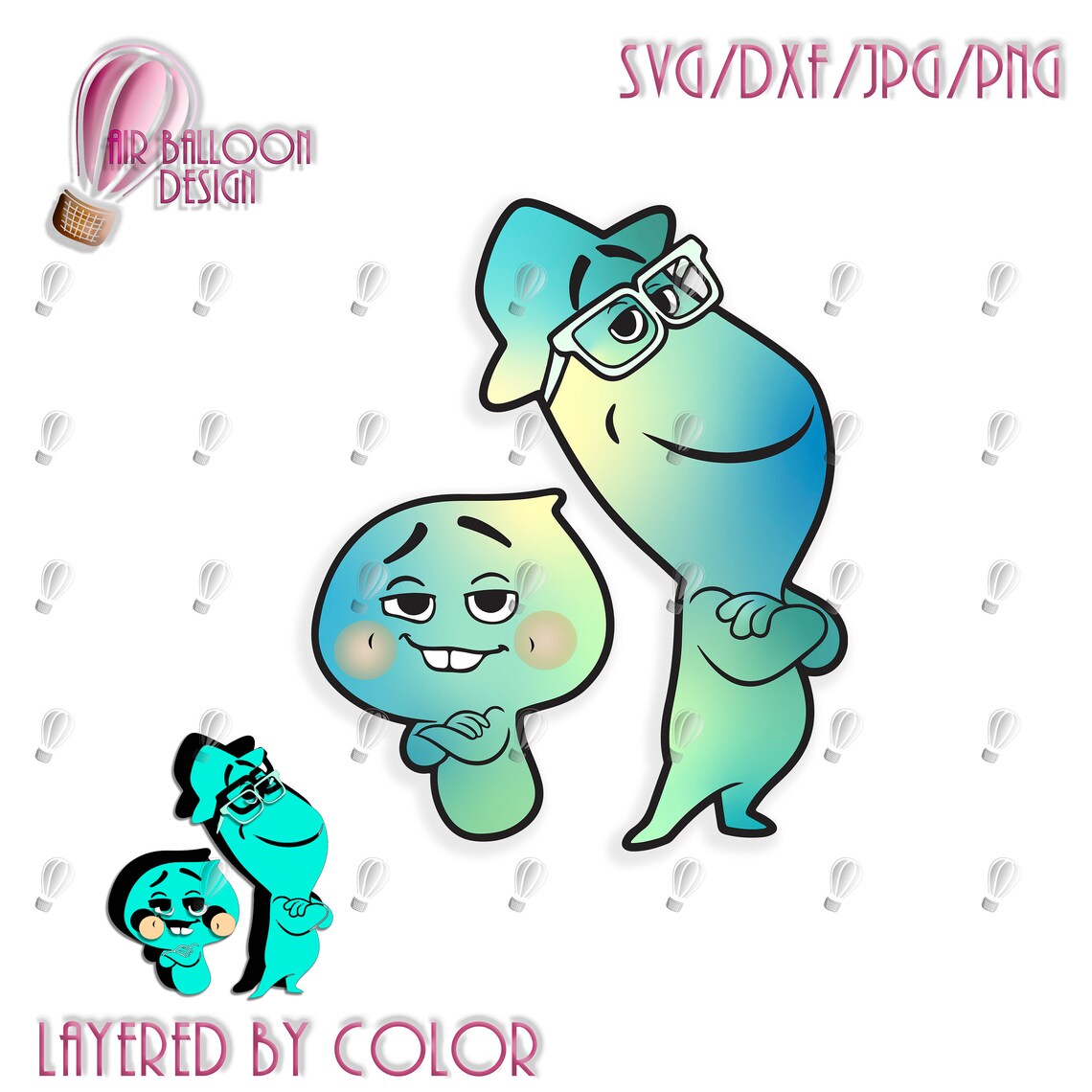 Soul 22 Joe Gardner Svg Dxf Png & JPG Hand-Drawn Layered by | Etsy