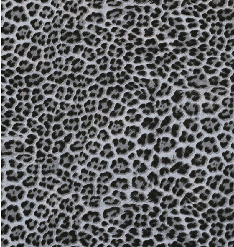 Grey Leopard Cheetah Fabric 1/2 Yard 1/4 Yard Fat Quarter | Etsy