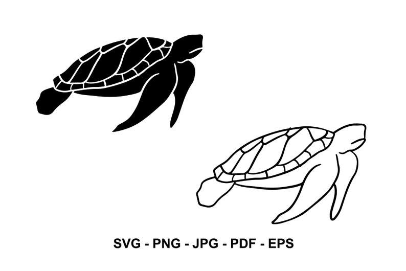 Tortuga SVG, Reptil SVG, Silueta SVG, Archivo recortado, Descarga ...