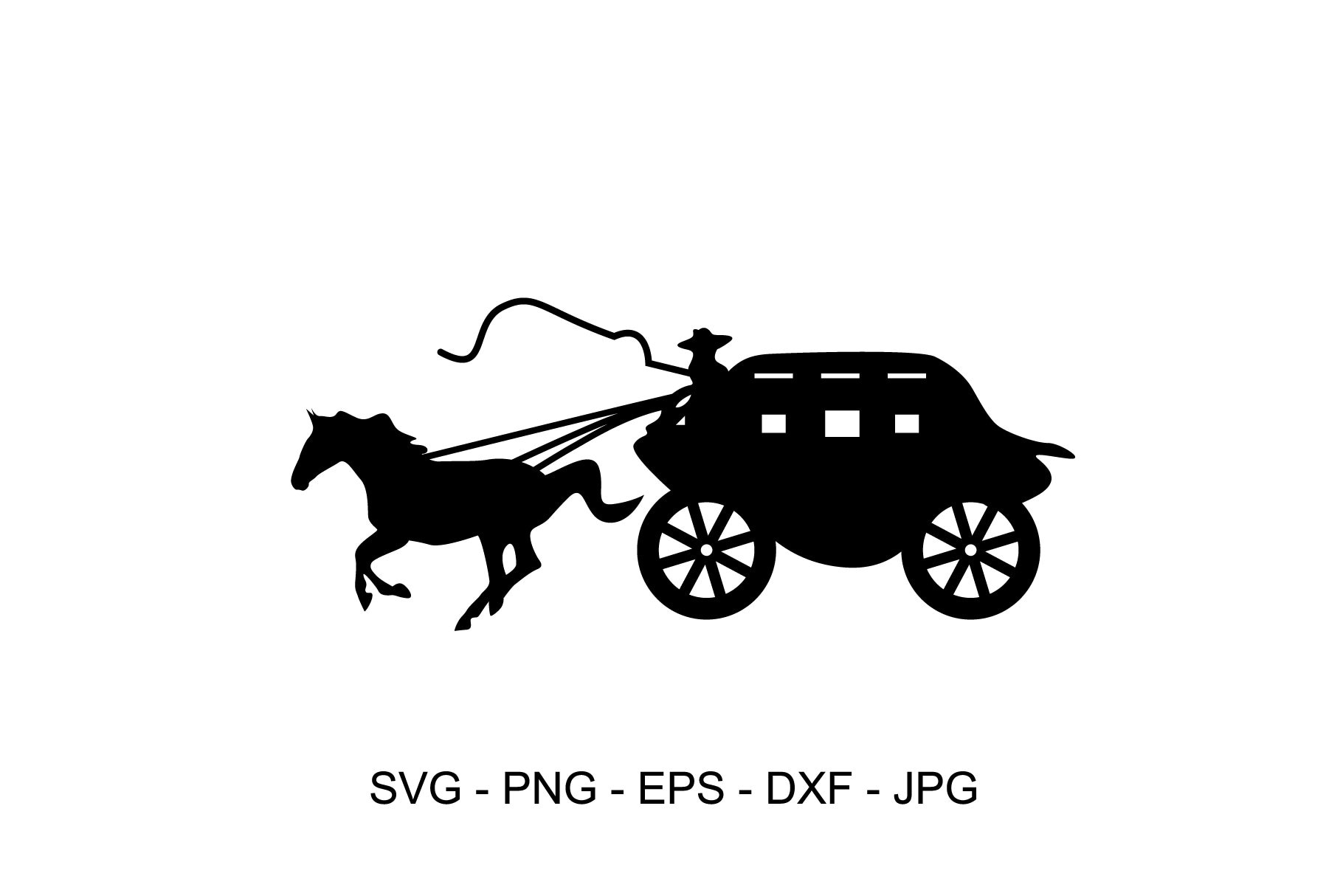 Western Covered Wagon SVG: Silhouette Clipart (digital Download) - Etsy