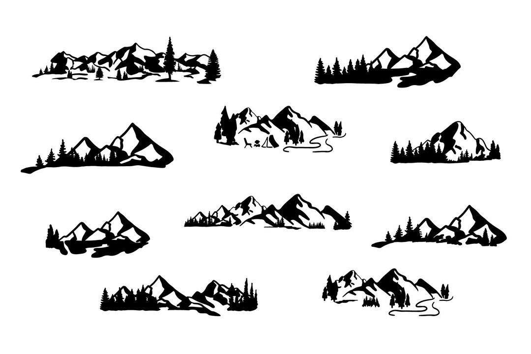 Berg SVG Bundle, Natur-Szene Cut Files für Cricut, Laser - Etsy.de