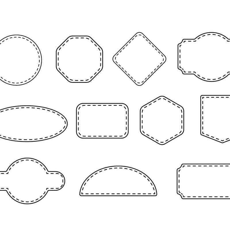 Stitching Patch Outline Svg - Etsy