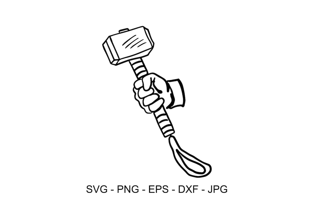 Hammer SVG, Weapon SVG, Silhouette, Clipart, Cut File, Digital Download ...