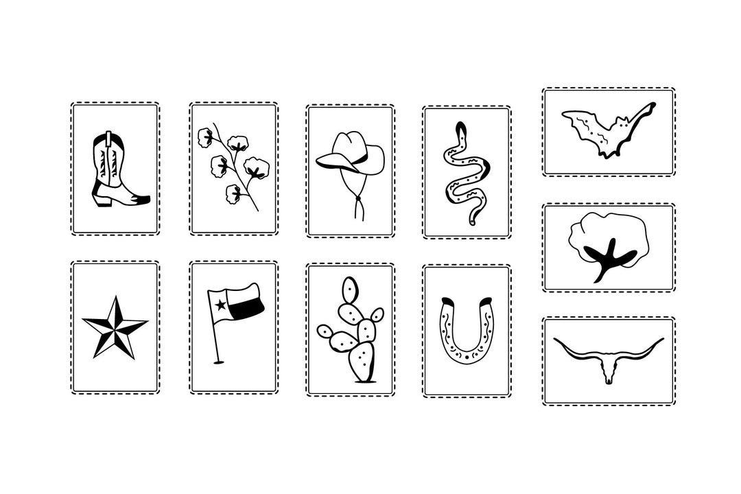 Texas State SVG | Western Stamp Outline Clipart | Cowboy Cricut Cut ...