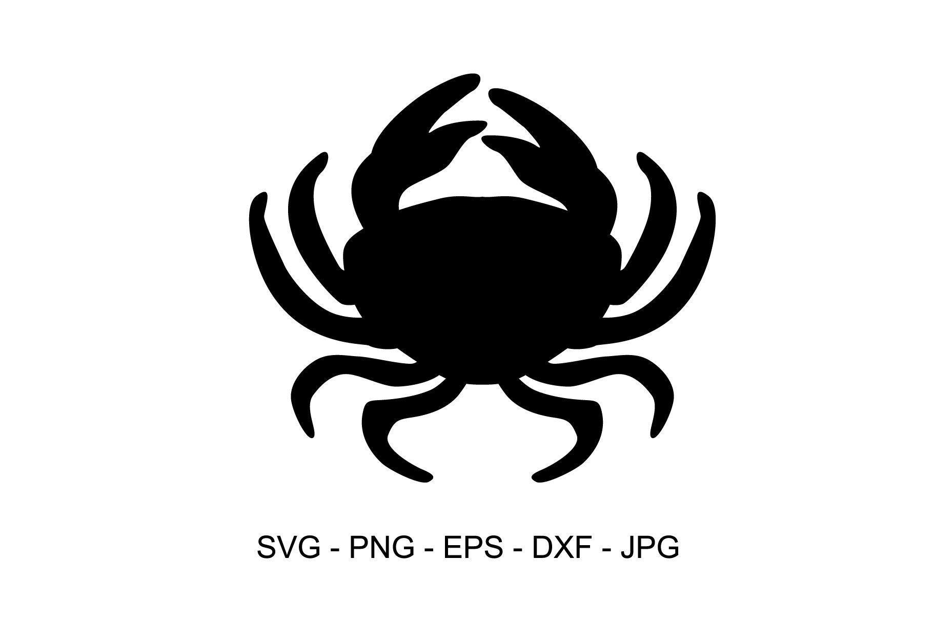 Crab SVG Eps Dxf PNG JPG Vector Cut File Digital - Etsy
