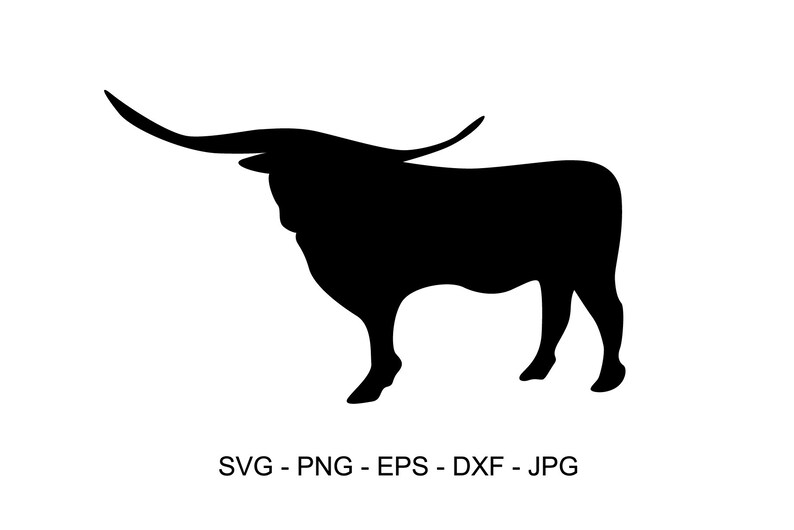 Bull Svg Bull Cut Files Bull Cricut Svg Silhouette Clipart Cuttable Design Digital