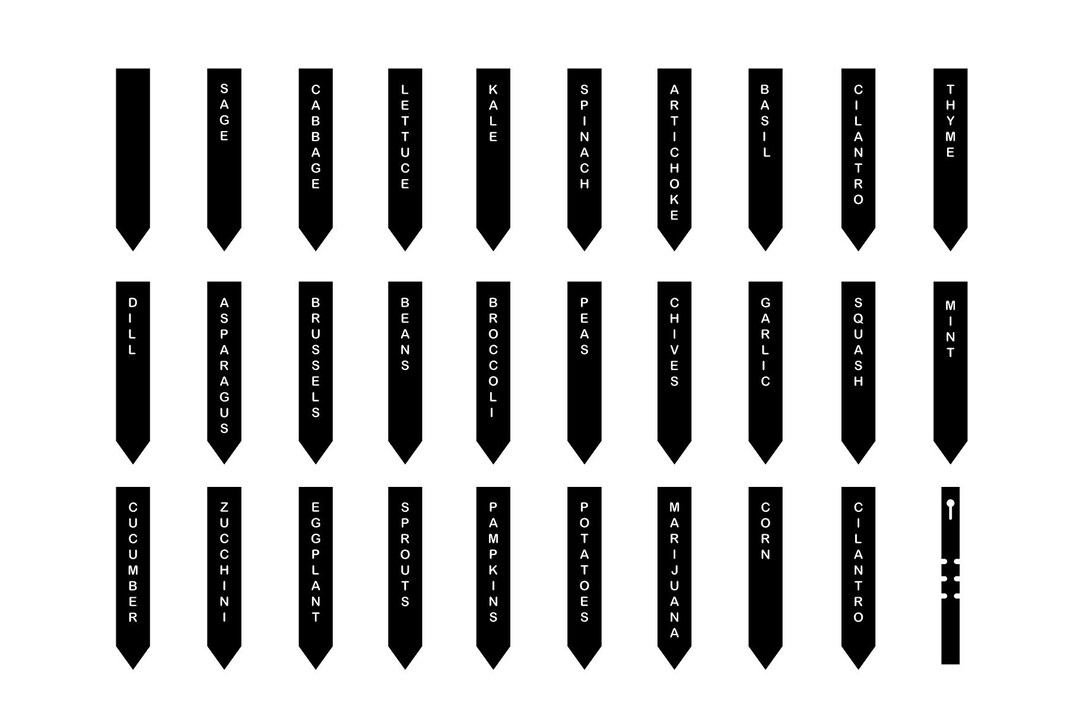 Garden Markers SVG Bundle | Plant Stakes | Laser Cut Files | Garden ...