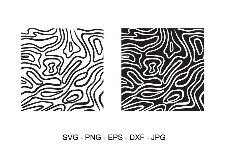 Topographic Pattern SVG, Map Pattern SVG, Topo Pattern, Contour Plan ...