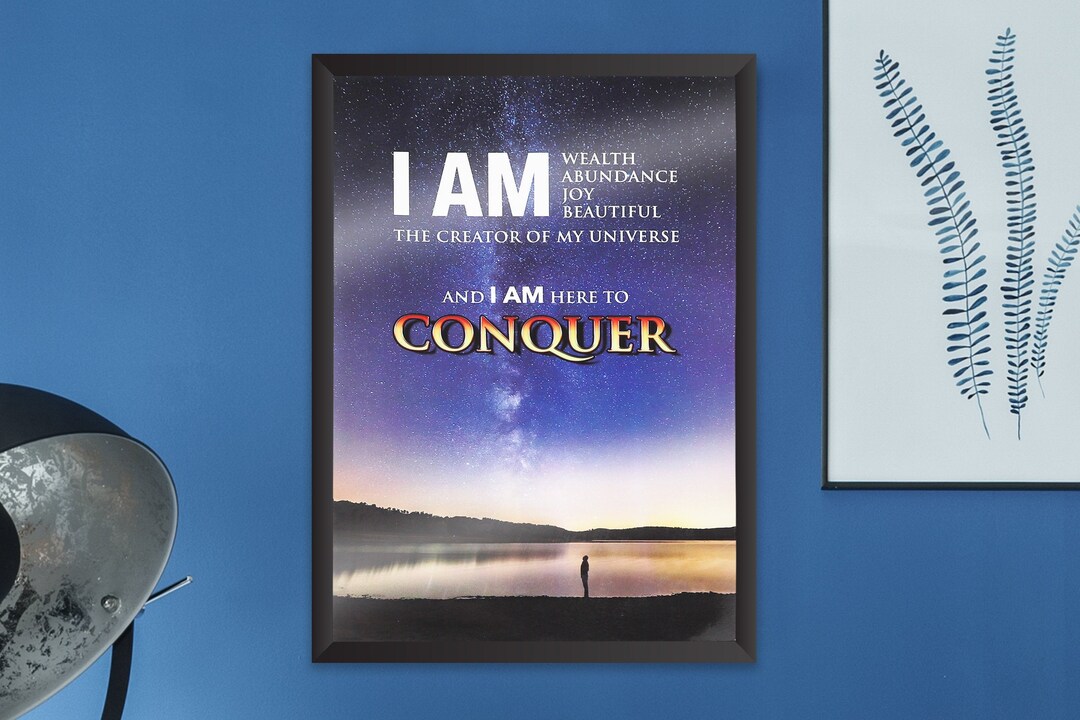 I Am Motivational Poster With Affirmation Quote for Daily Inspiration ...