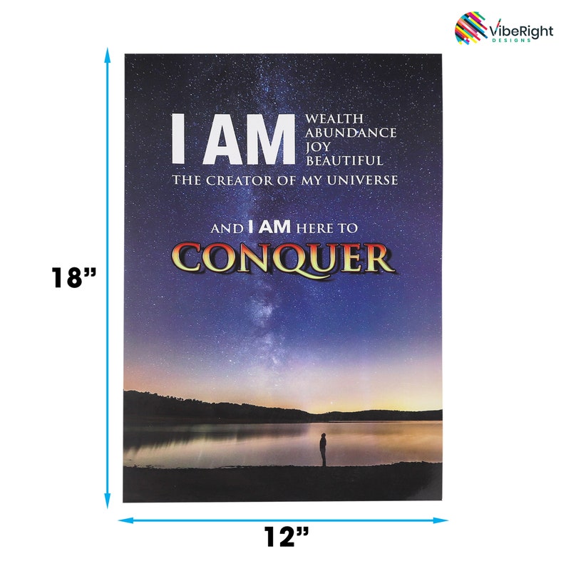 I Am Motivational Poster With Affirmation Quote for Daily Inspiration ...