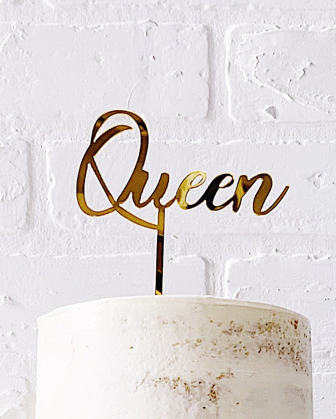 Queen Cake Topper - Acrylic Mirror Finish | Cake Topper | Party ...