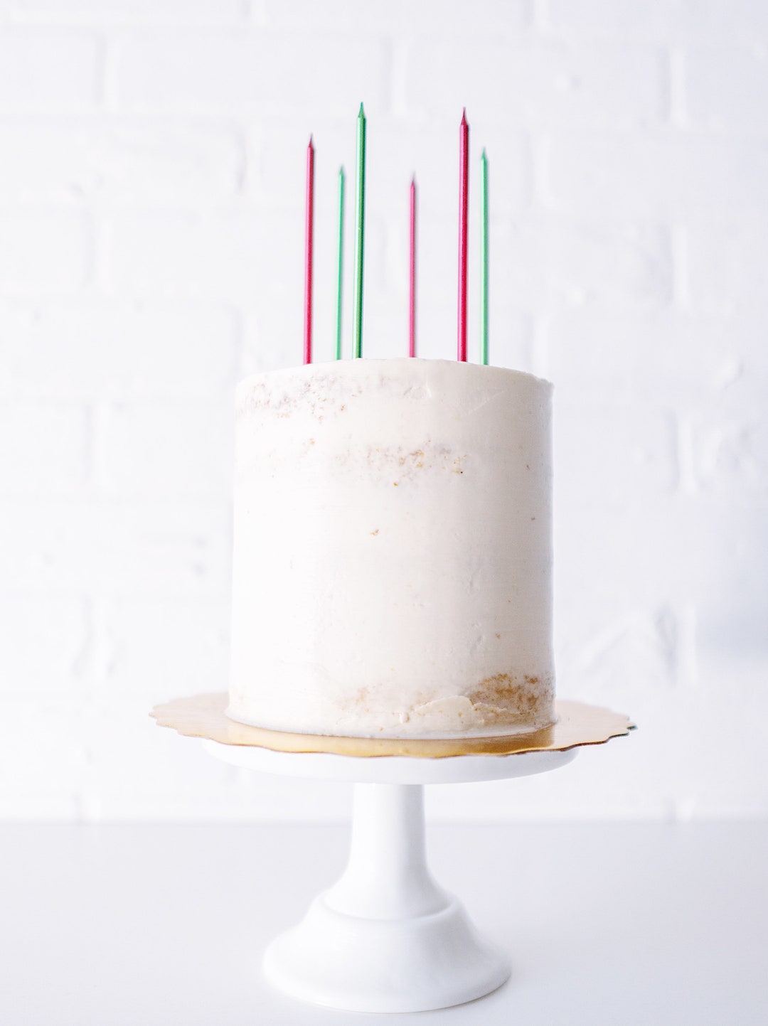 Slim Tall Green and Red Birthday Candles | Long Birthday Candles | Long ...