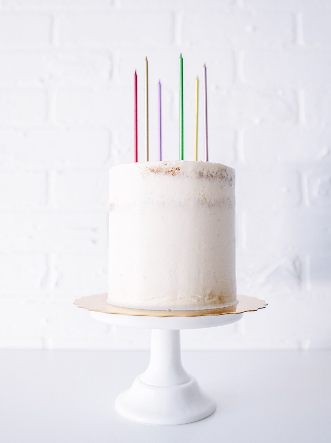 Slim Tall Metallic Rainbow Birthday Candles | Long Birthday Candles ...