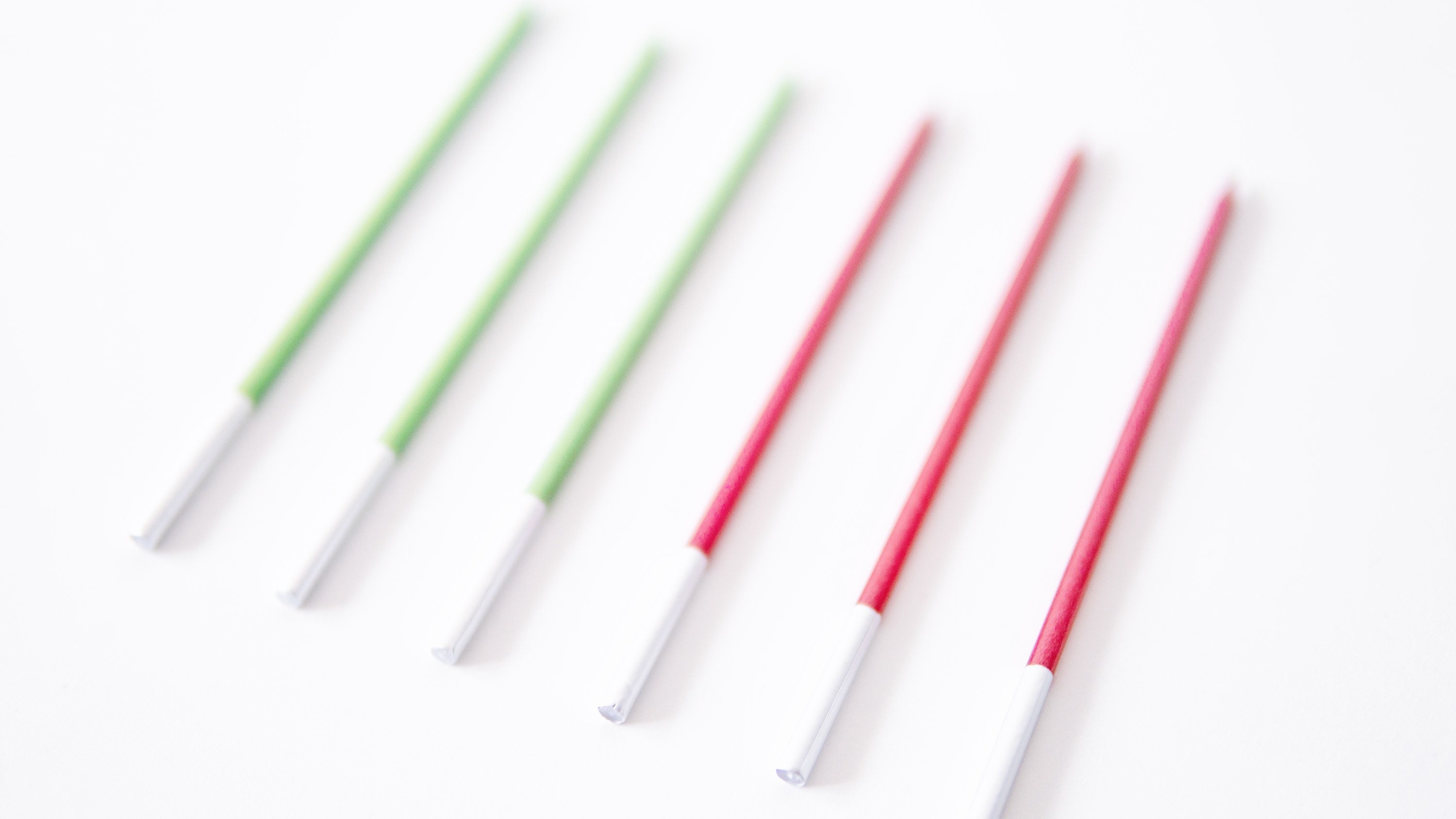 Slim Tall Green and Red Birthday Candles | Long Birthday Candles | Long ...