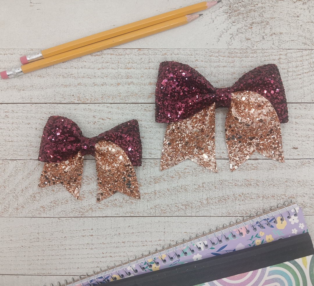 Cheer Style Hair Bows, Back to School Accessories, Glitter Bows, School ...