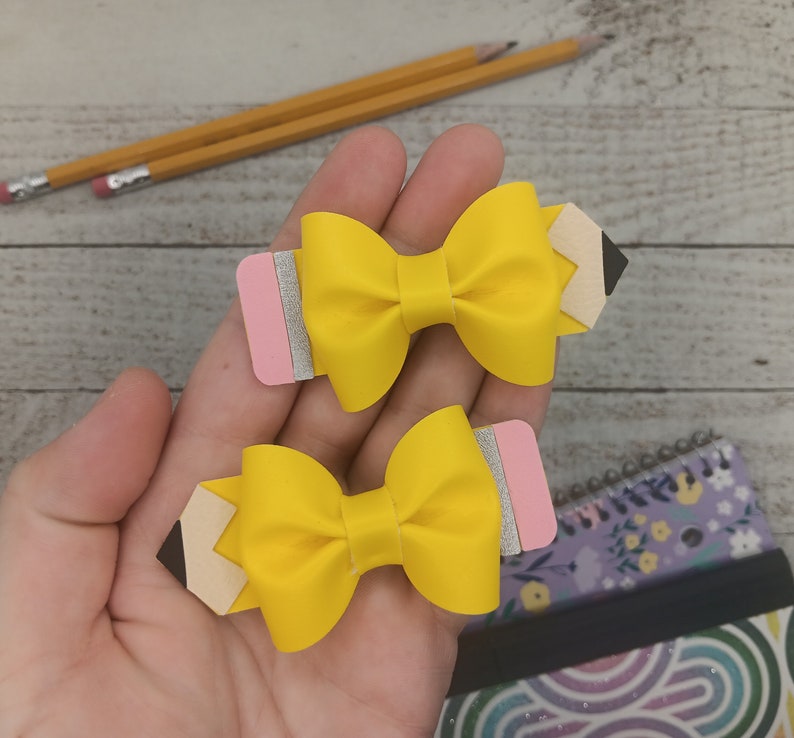 Pencil Hair Bows, Back to School Accessories, Back to School Gifts ...