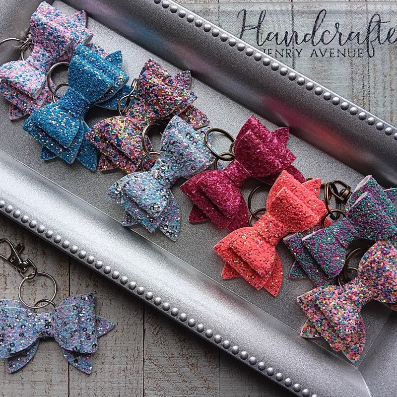 Cheer Bow Key Chain - Etsy
