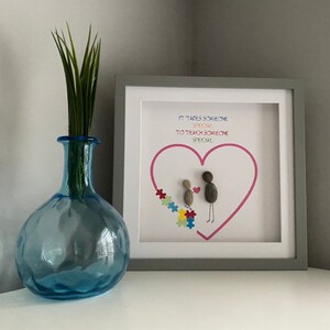 Autism Pebble Art, Handmade, Teachers Gift, School, Thank You ...