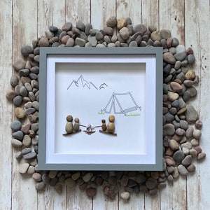 Forest Pebble Art, Camping Gift, Wildlife Present, Bonfire, Family in ...
