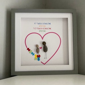 Autism Pebble Art, Handmade, Teachers Gift, School, Thank You ...