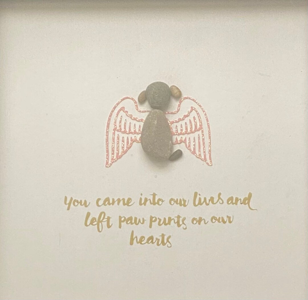 Dog Pebble Art - Grieving Pebble Art - Thinking of You Pebble Art ...