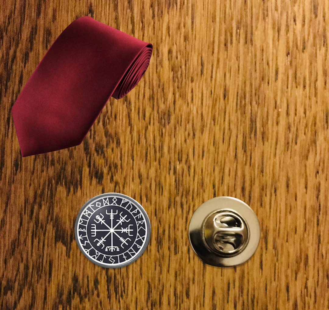 Viking Compass Nordic Rune TIE or LAPEL Pin - Free Box or Velvet Pouch ...