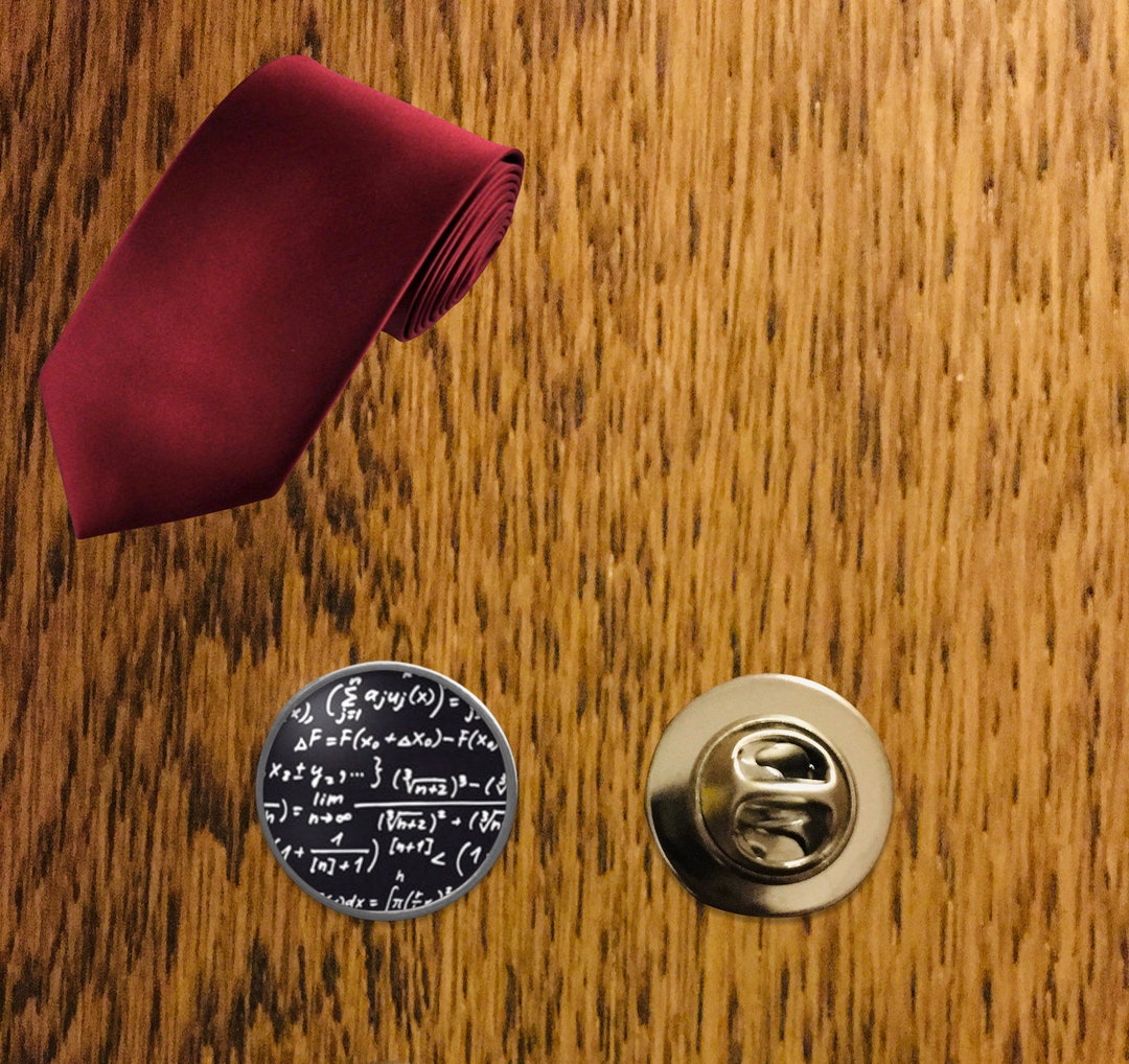 Maths Math TIE or LAPEL Pin - Free Box - 3D Glass Cabochon ...