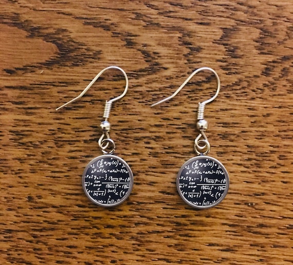 Maths Math Equation Small Drop Earrings Boxed 10mm - Etsy UK