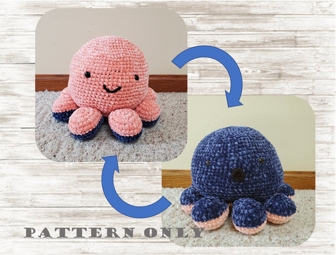 Jumbo Reversible Octopus Crochet Pattern PDF - Etsy