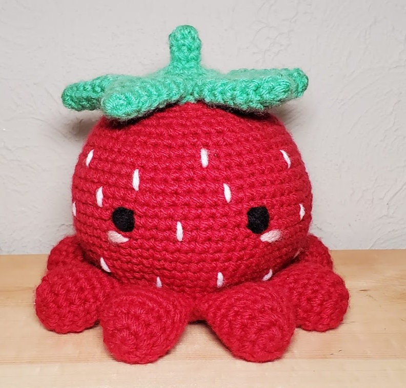 Strawberry Octopus Crochet Pattern PDF | Etsy