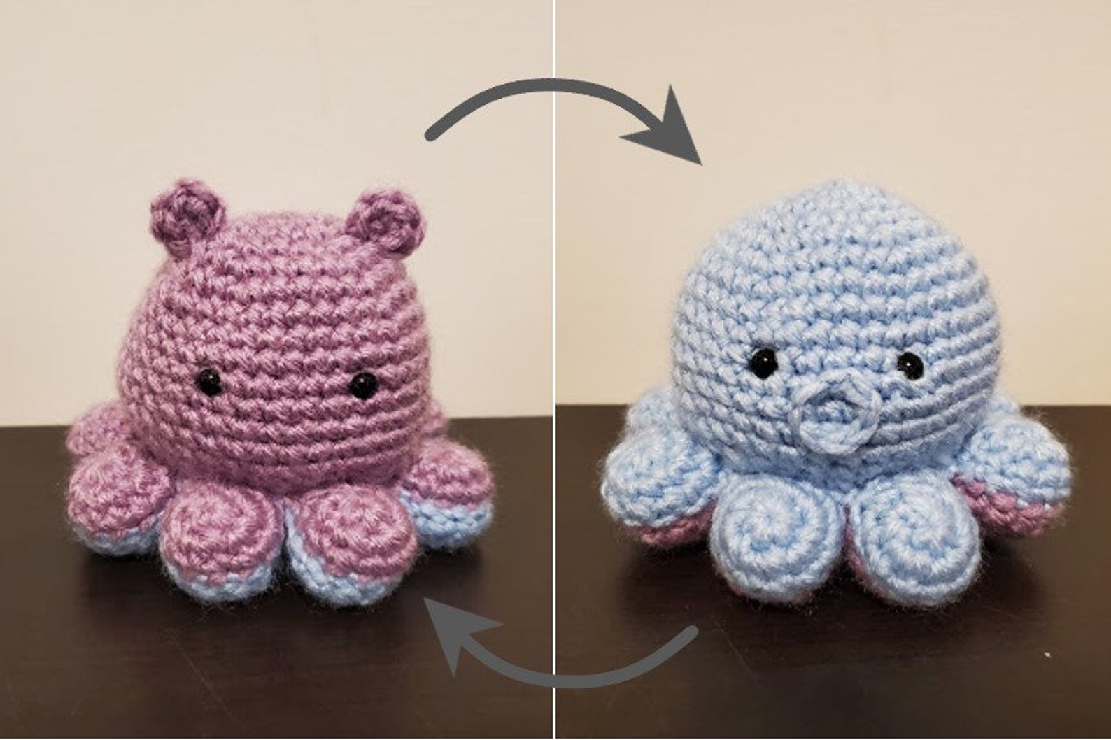 Mini Reversible Octopus Crochet Pattern PDF | Etsy