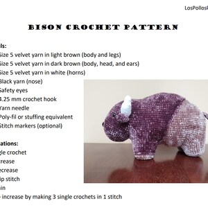 Bison Crochet Pattern PDF - Etsy